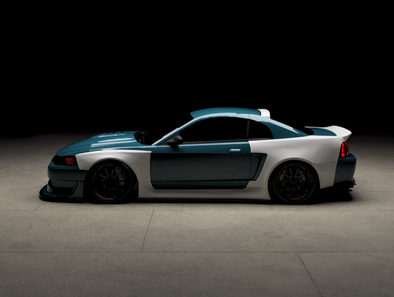 stanced 2000 mustang